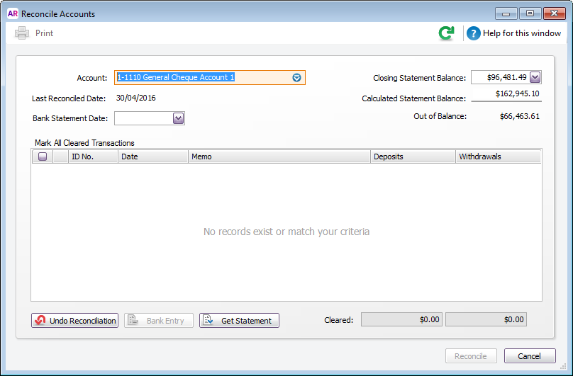 Reconciling your bank accounts - MYOB AccountRight - MYOB Help Centre